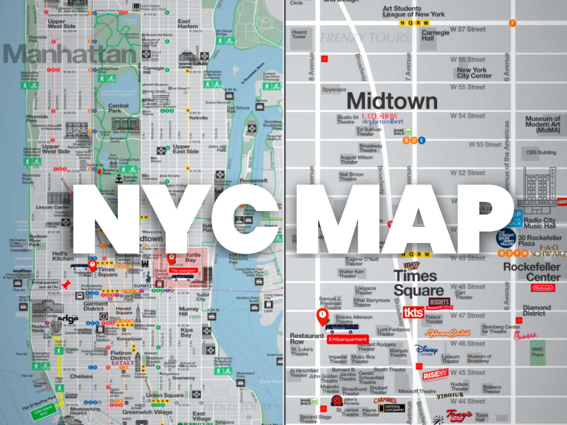 New York Map | Frenzy Tours